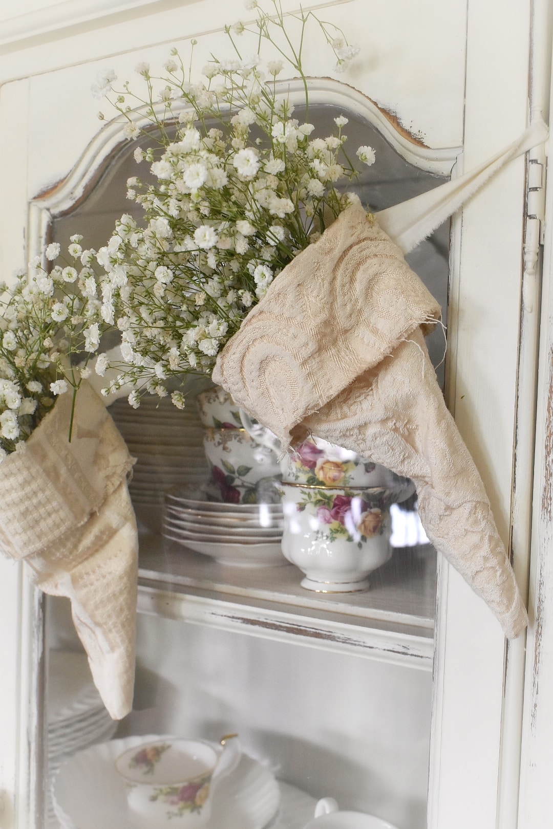 DIY Fabric Cone Garland from Scrap Fabric ⋆ SomeTyme Place