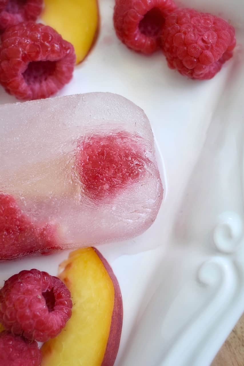 Sparkling Peach & Raspberry Winesicles ⋆ SomeTyme Place